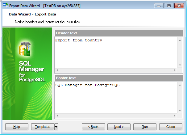 Online Documentation for SQL Manager for PostgreSQL | SQLManager